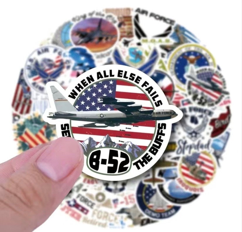 50 PCS Air Force Sticker Pack/us Air Force Stickers/air Force - Etsy