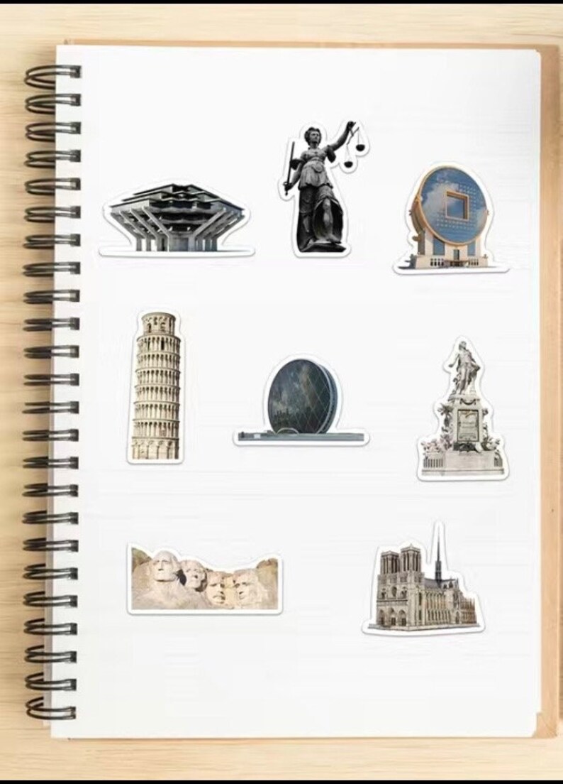 65 PCS World Famous Landmarks Sticker Pack/famous Landmark - Etsy