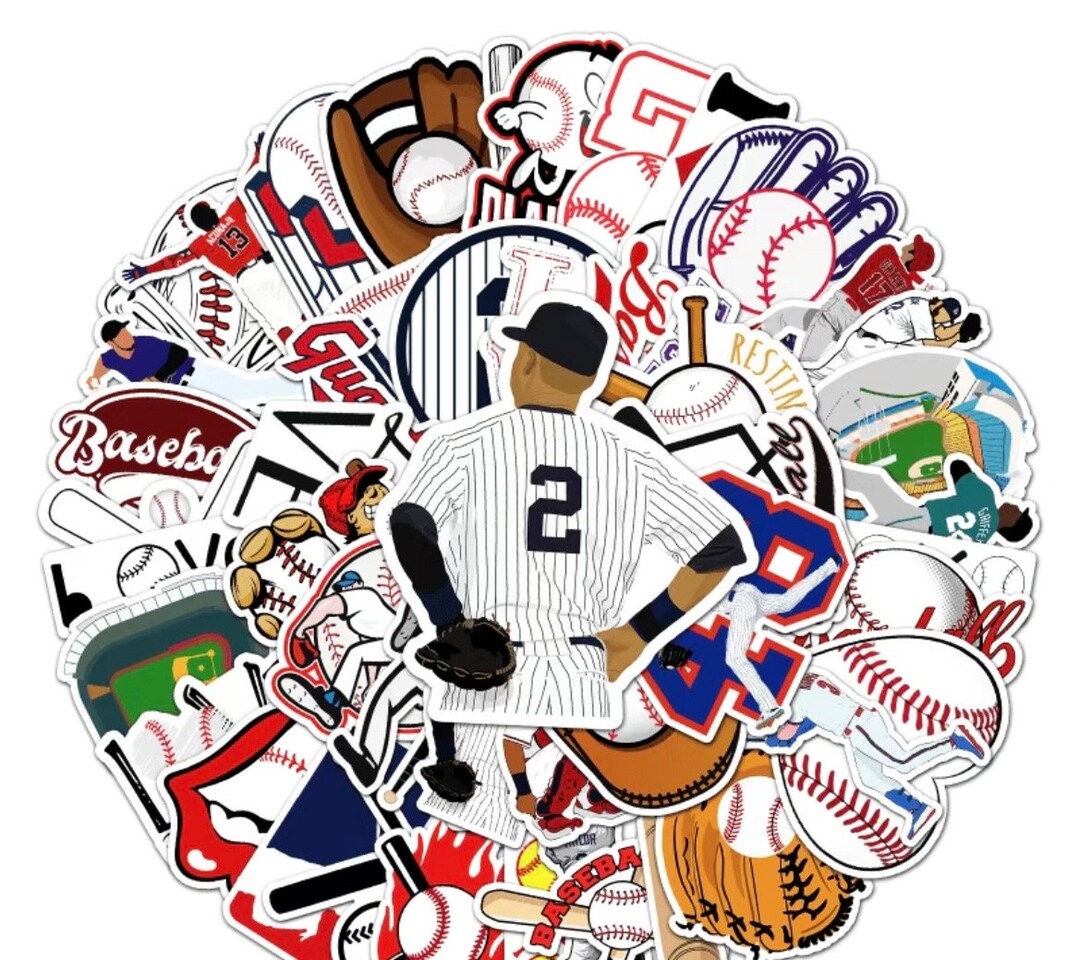 50 PCS Baseball Sticker Pack/sports Stickers/helmet Stickers/water ...