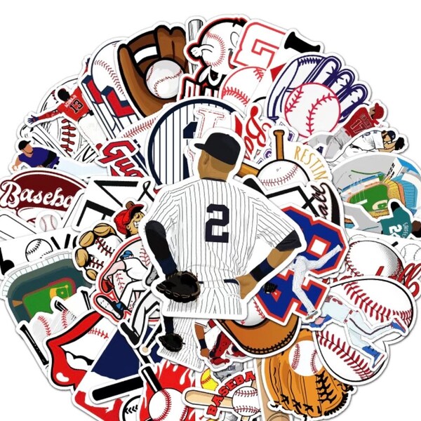 Baseball Stickers - Etsy