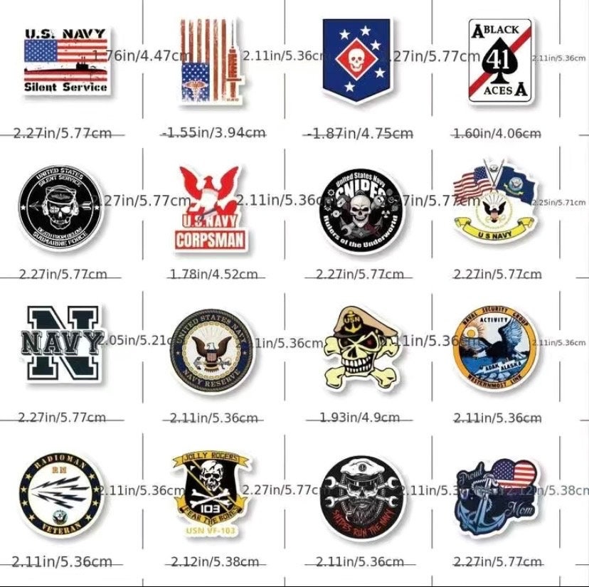 50 PCS Navy Sticker Pack/us Navy Stickers/navy Pride - Etsy
