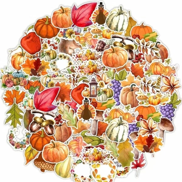 Large Pumpkin Stickers - Etsy