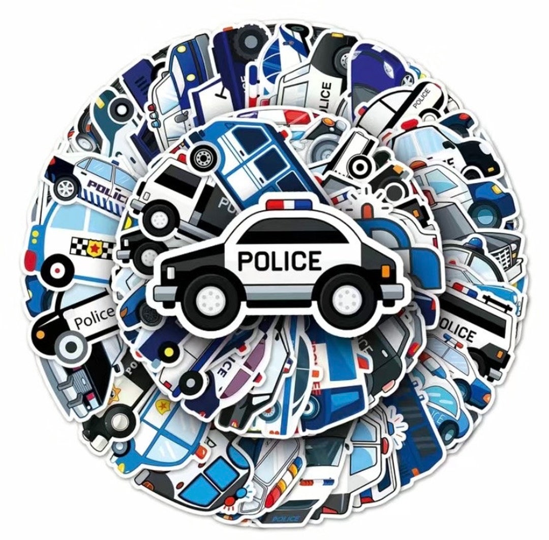 50 PCS Police Car Sticker Pack/police Stickers/police Stickers - Etsy