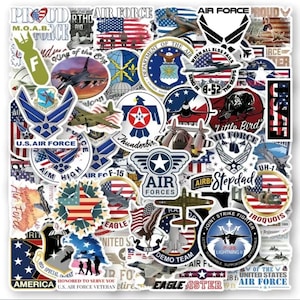 50 PCS Air Force Sticker Pack/us Air Force Stickers/air Force Pride ...
