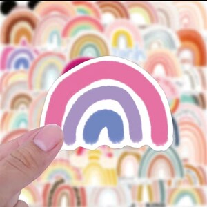 50 PCS Rainbow Sticker Pack/boho Rainbow Stickers/rainbow - Etsy