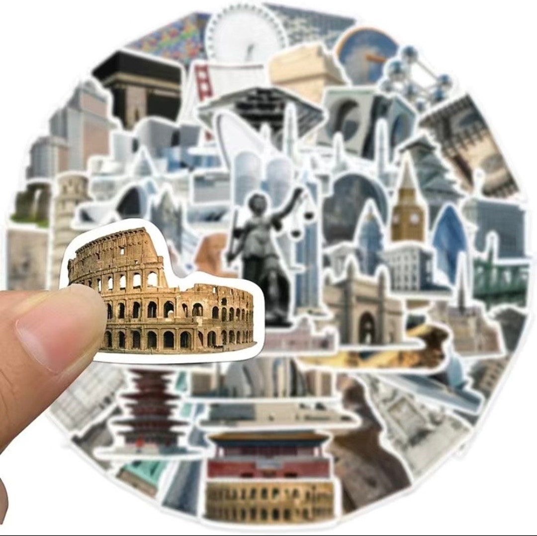 65 PCS World Famous Landmarks Sticker Pack/famous Landmark Stickers ...