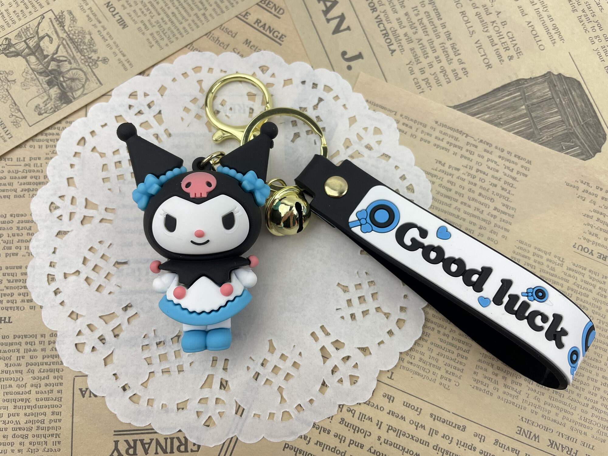 Kuromi Keychain Charm the Spunky Kuromi Keychain Kawaii - Etsy