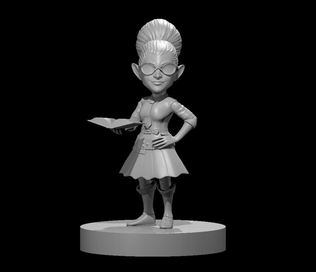 Gnome Female Accountant Wizard Mini - Etsy