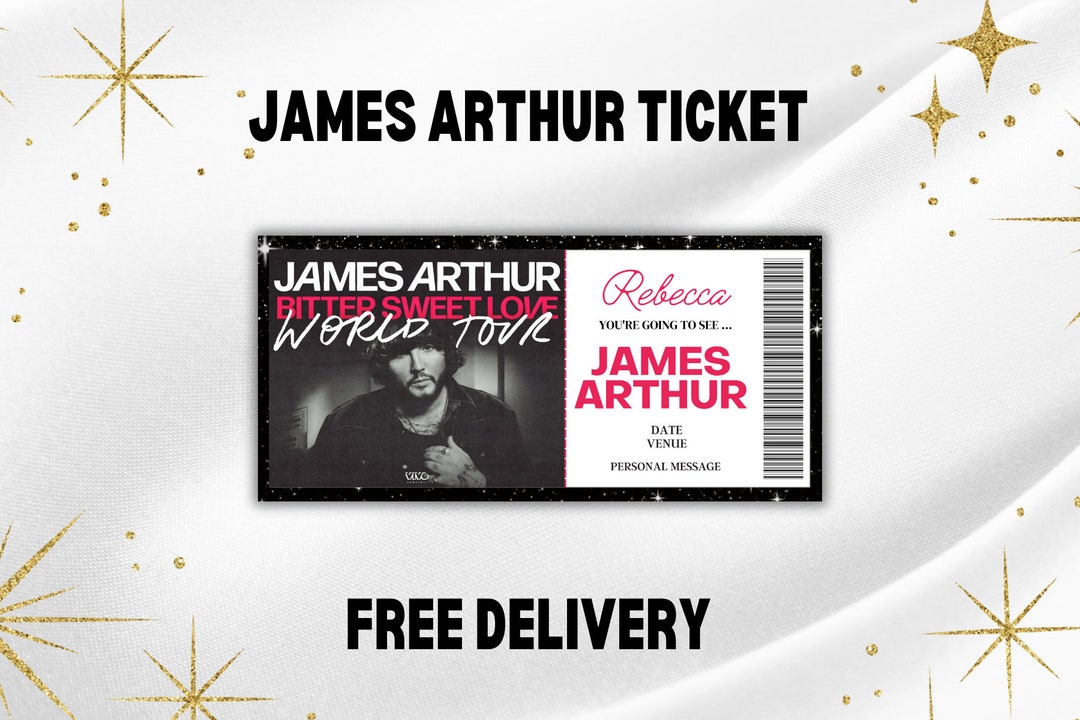 James Arthur Bitter Sweet Love Printed Ticket - Etsy UK