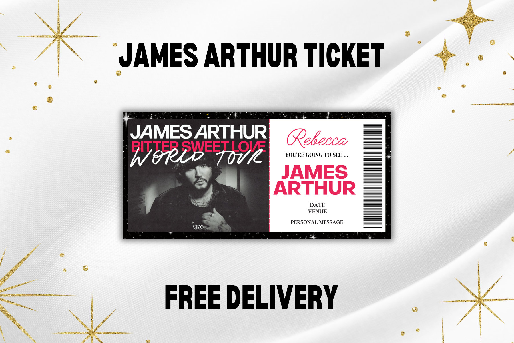 James Arthur Bitter Sweet Love Printed Ticket - Etsy UK