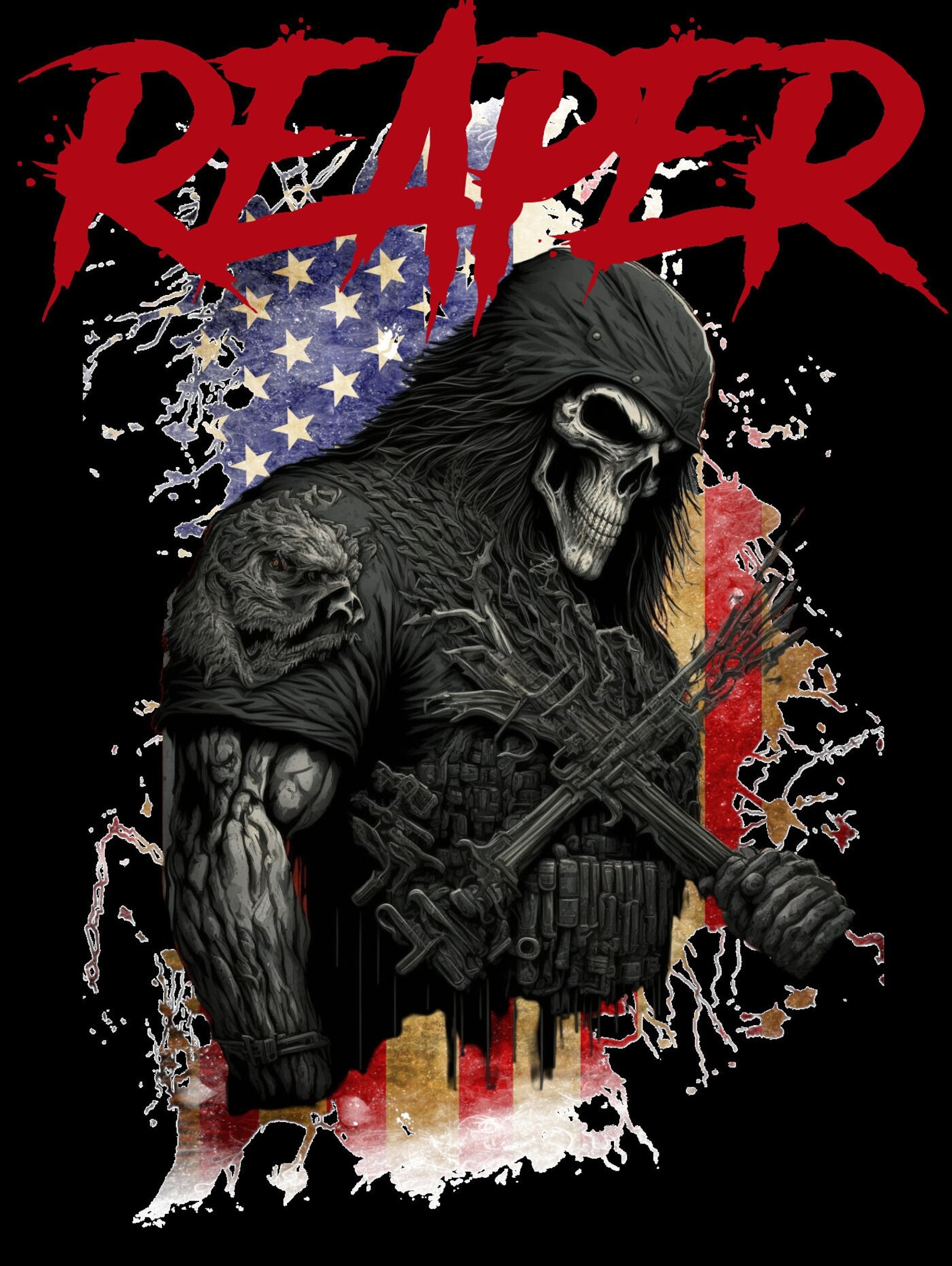 Reaper PNG, Digitial Printing, Lion Head, Sublimation,dtf,dtg Digital ...