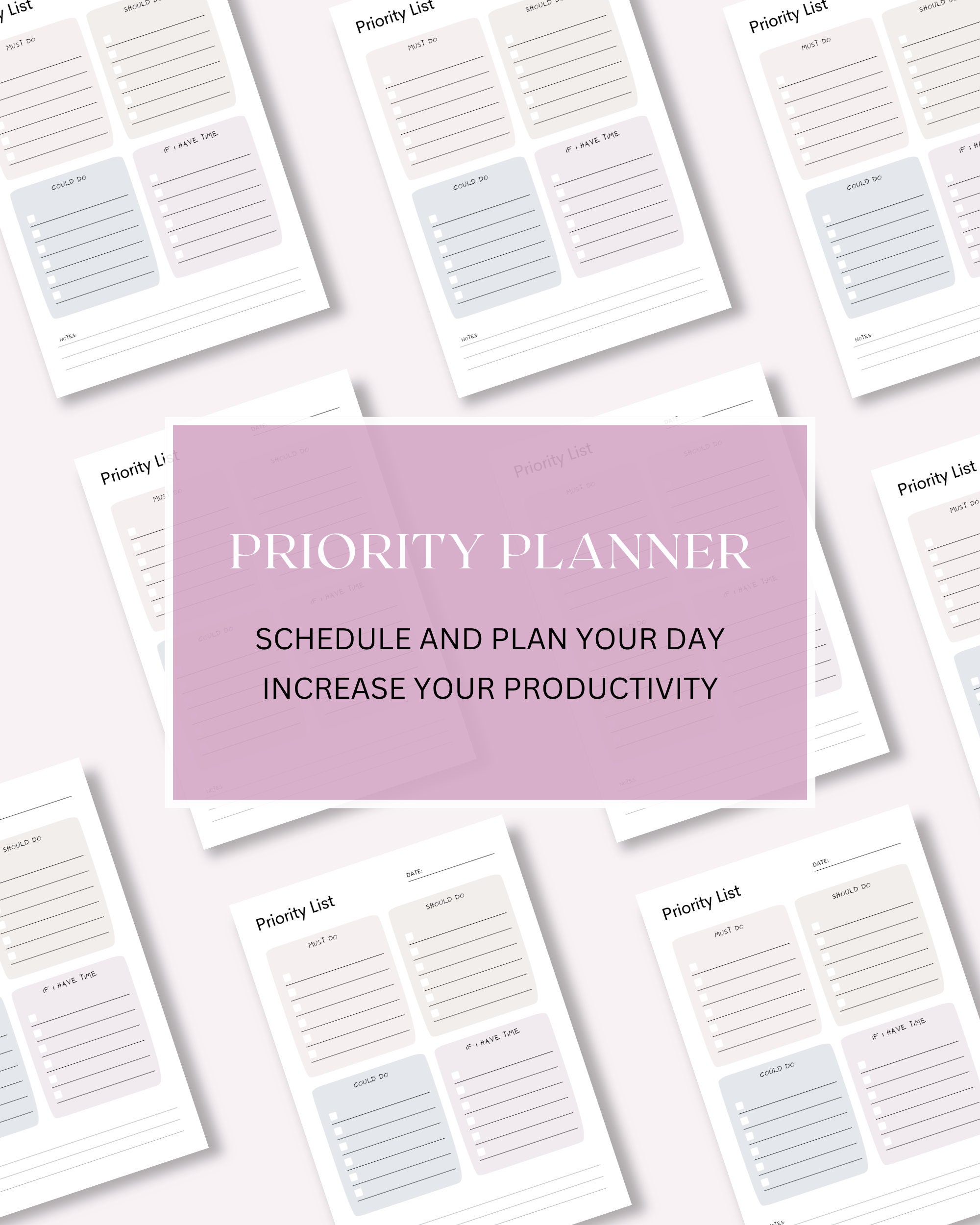 Priority List | Productivity Tool | Task Tracker | Action Plan ...