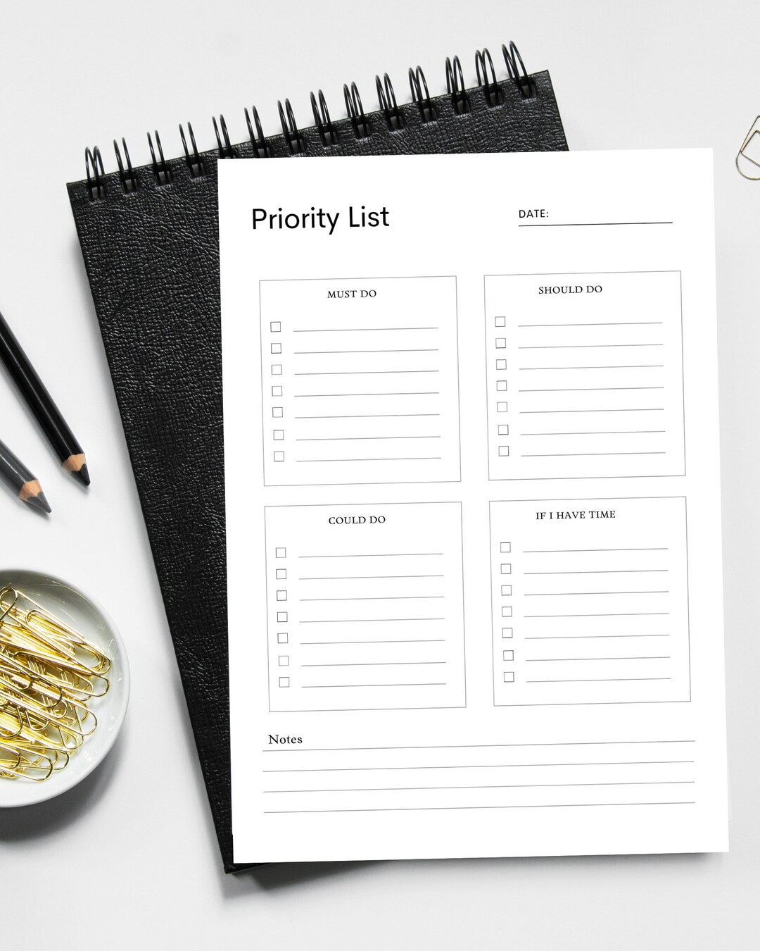 Priority List | Productivity Tool | Task Tracker | Action Plan ...