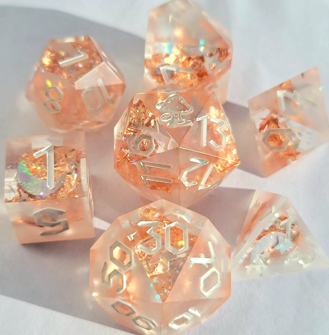 Nebula Glint 7 Piece Resin Window Dice Set - Etsy