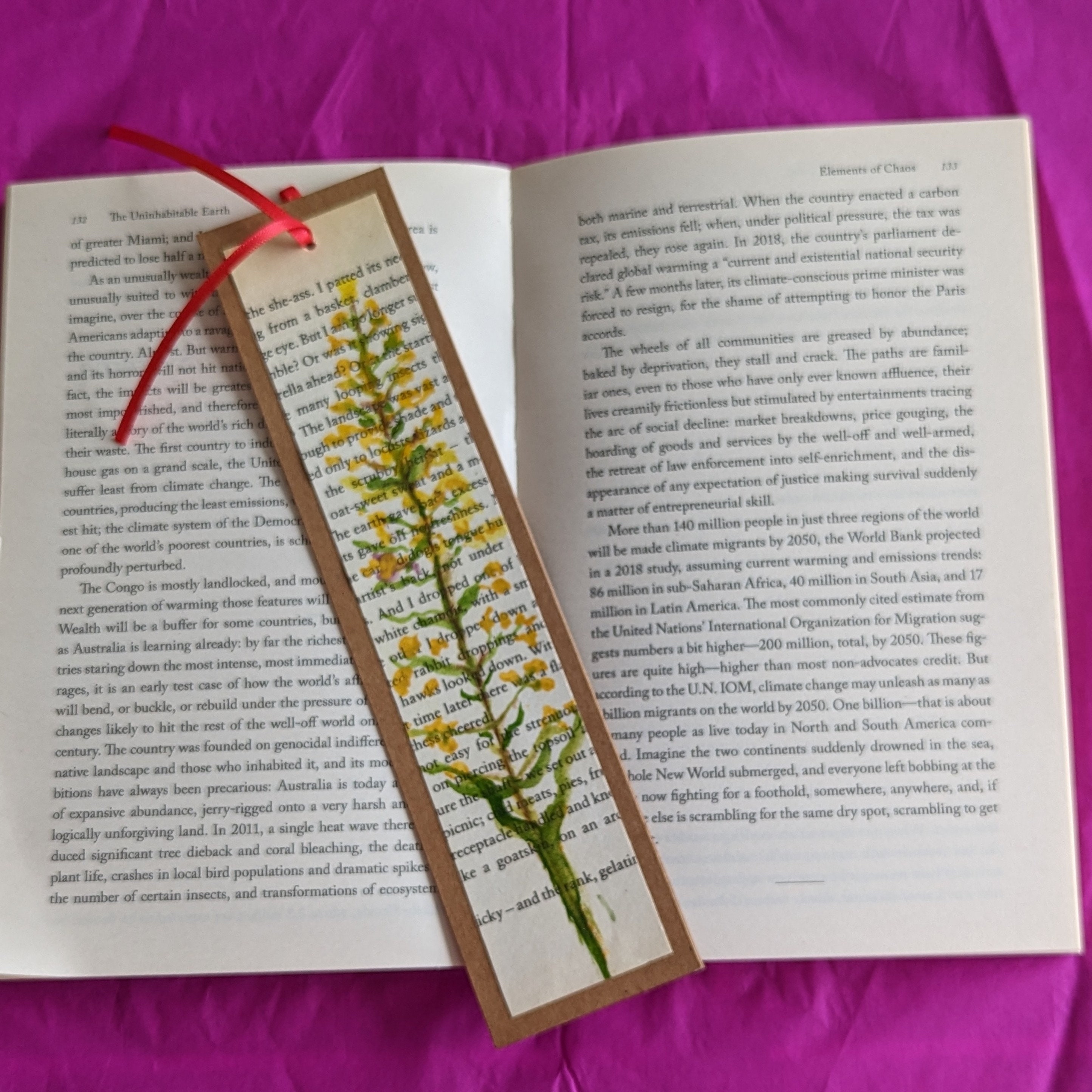 Literary Bookmark Hand-painted Watercolour - Etsy