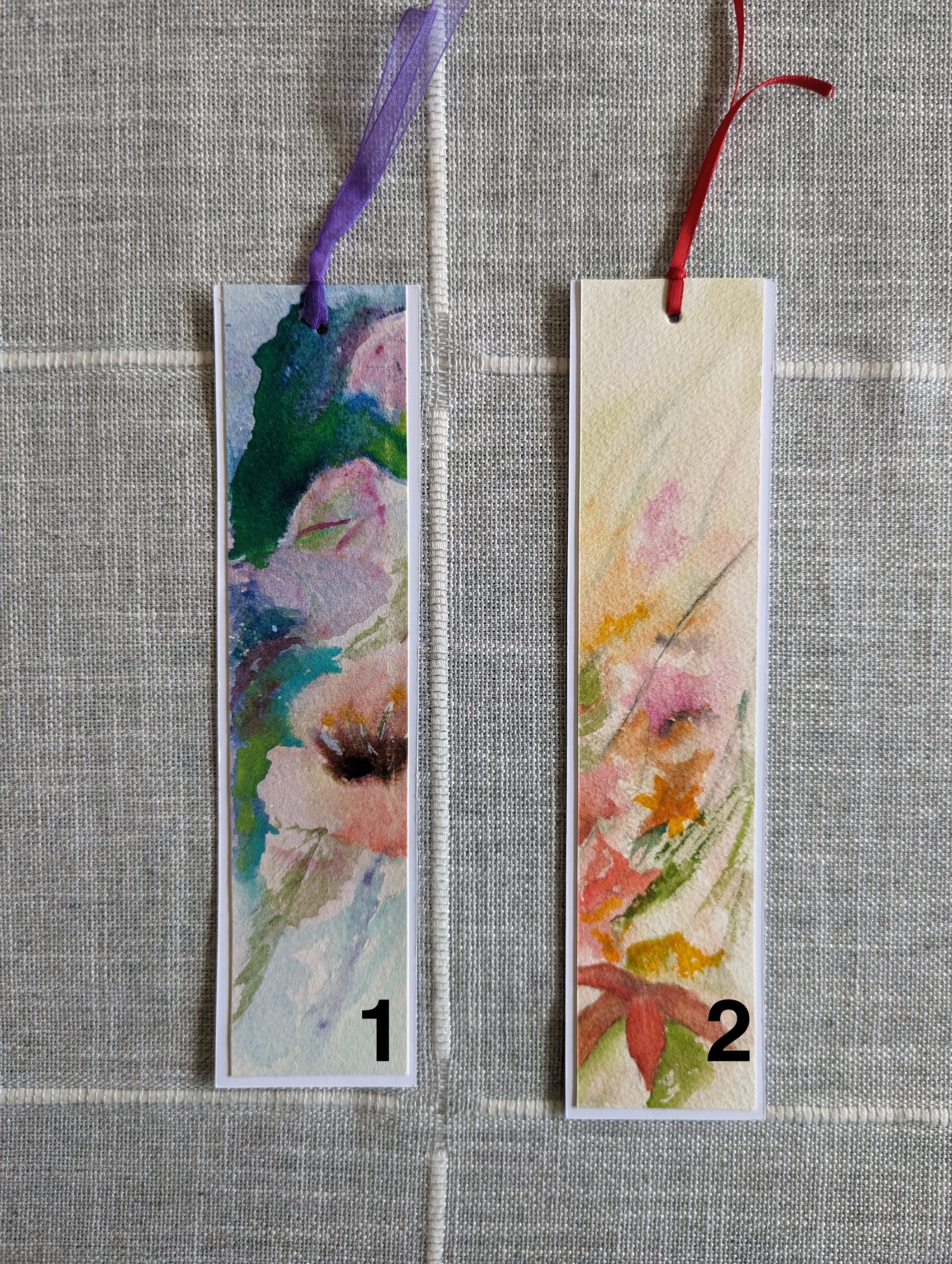 5x20cm Hand-painted Watercolour Bookmark - Etsy
