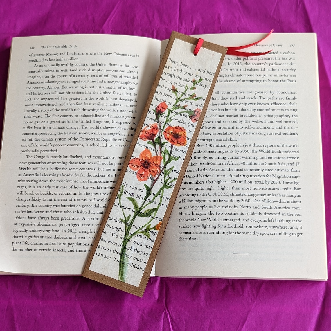 Literary Bookmark Hand-painted Watercolour - Etsy