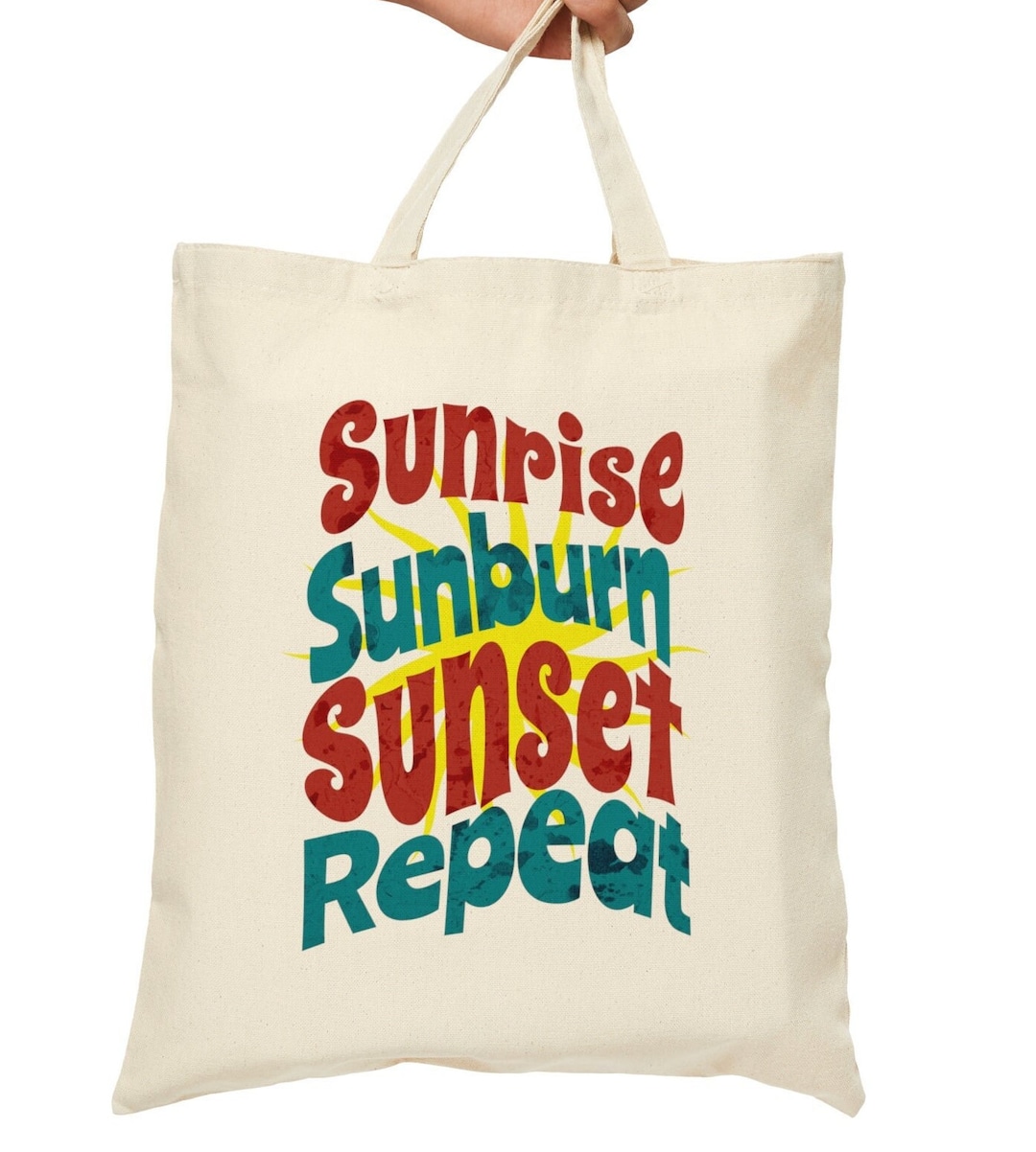 Sunrise Sunburn Sunset Repeat Tote Bag, Great Beach Tote, Travel Bag ...