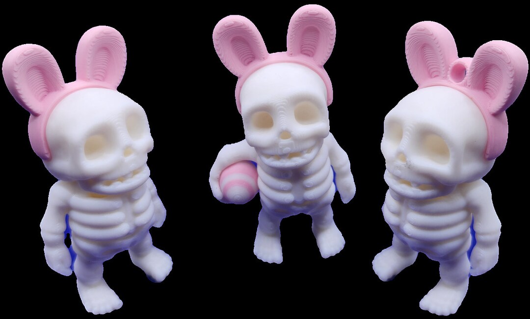 Set of 3 Easter Skeletons 3d Printed Articulating Motion /child Adult ...