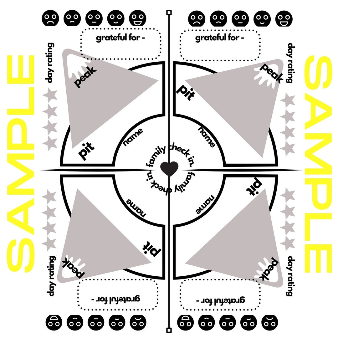 Family Check in Digital Download Daily Worksheet, Family Touch Base ...