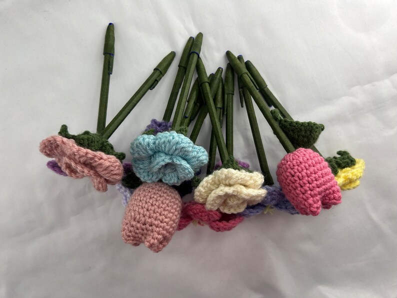 Crochet Flower Pens - Etsy