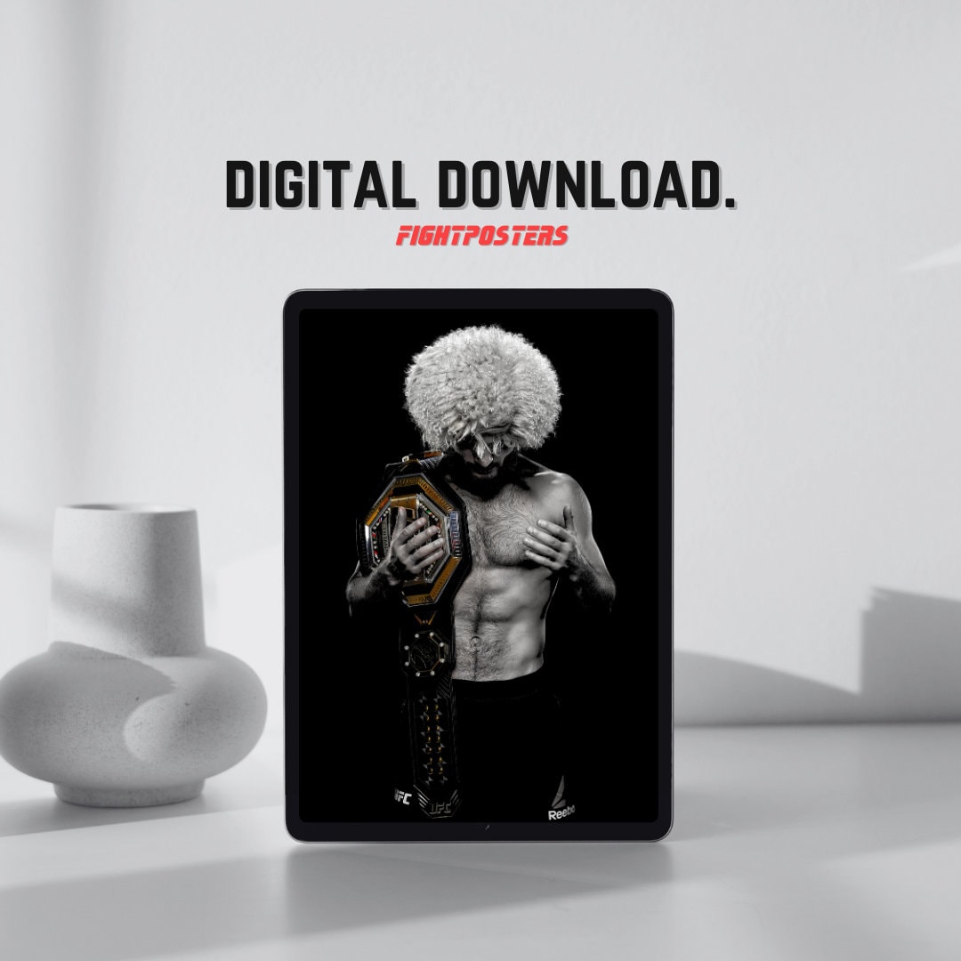Khabib Nurmagomedov Poster UFC Wall Art Frame MMA | Digital Print - Etsy