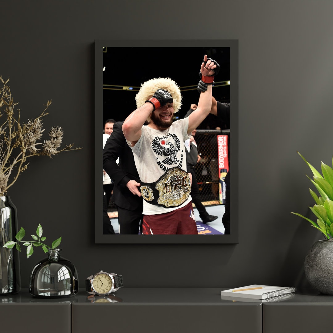 Khabib Nurmagomedov Poster Wall Art Frame Canvas Metal Print Museum ...