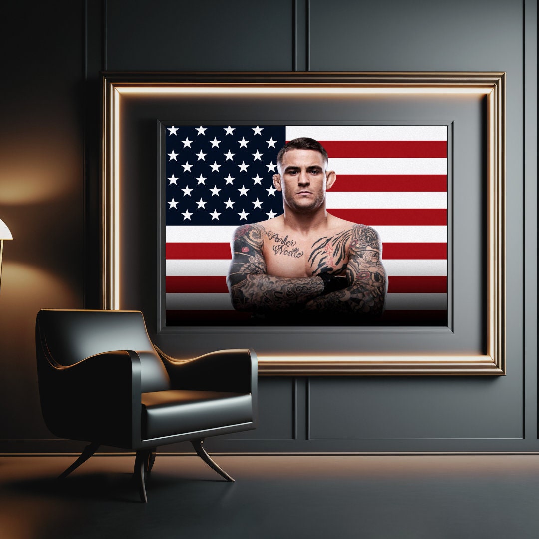 Dustin Poirier Poster Cadre d'art mural Toile Impression en métal ...