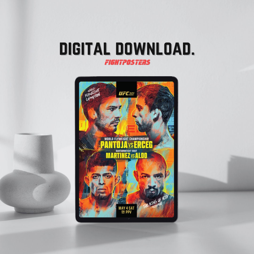 UFC 301 Official Poster Wall Art Frame MMA | Digital Print - Etsy