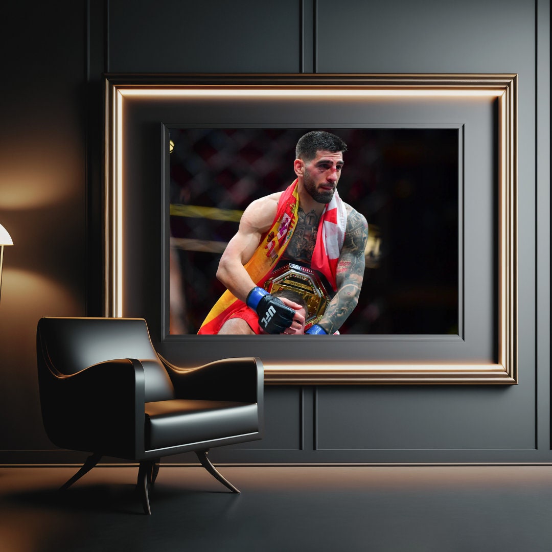 Ilia Topuria "el Matador" Poster Wall Art Frame Canvas Metal Print ...