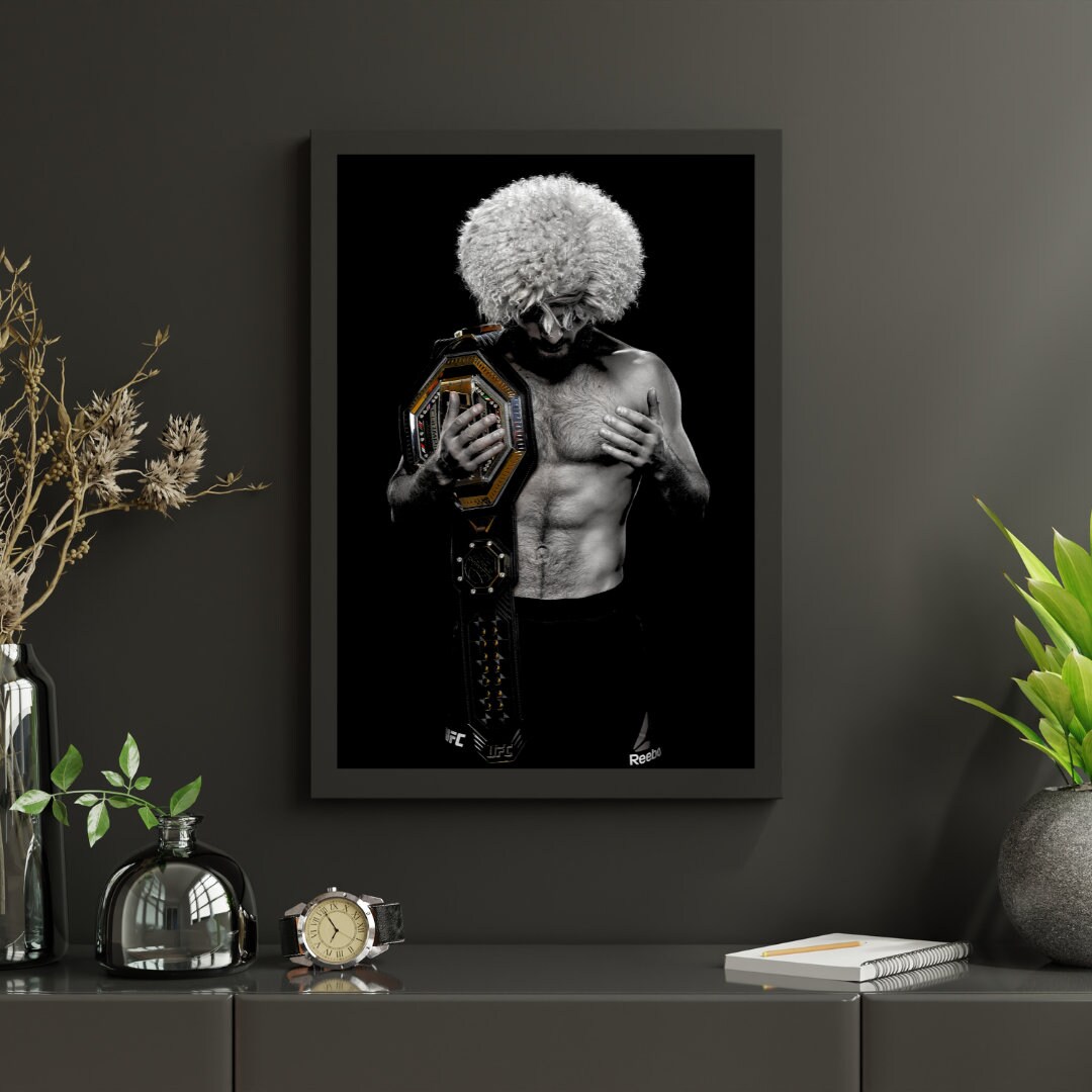 Khabib Nurmagomedov Poster Wall Art Frame Canvas Metal Print | Museum ...