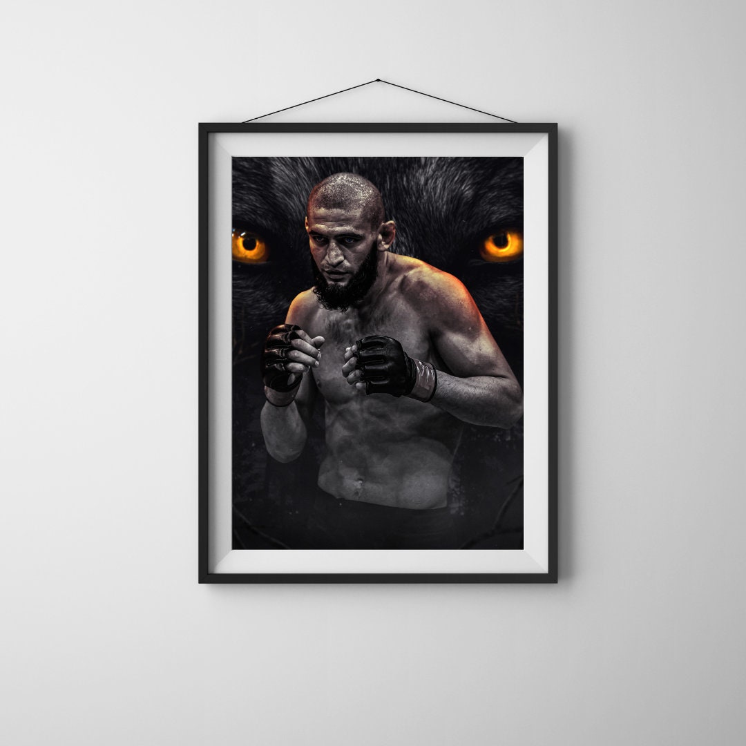 Khamzat Chimaev Poster UFC Wall Art Frame MMA Digital Print - Etsy