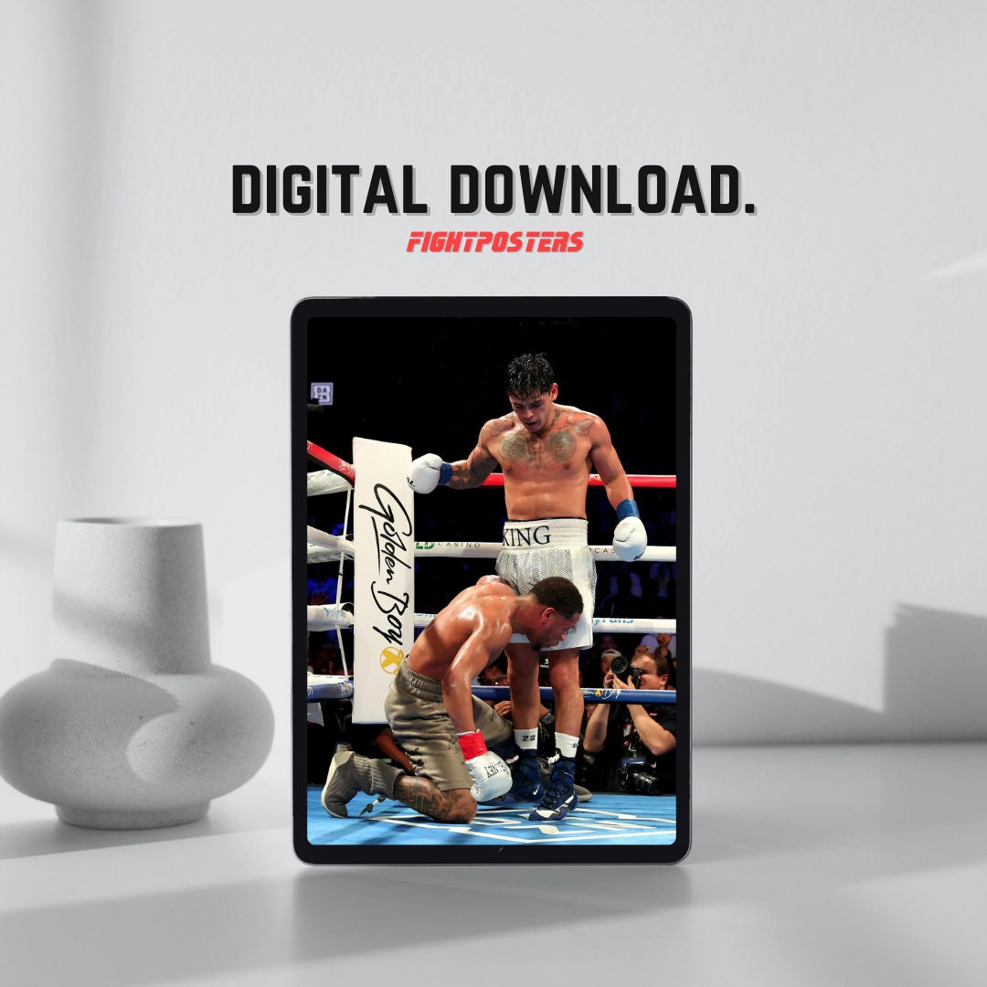 Rayan Garcia vs Devin Haney Poster Wand Kunst Rahmen MMA | Digitaldruck ...