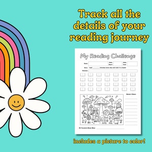 Fun Kids Reading Challenge, Digital, Printable, PDF, 12 Pages, Coloring ...