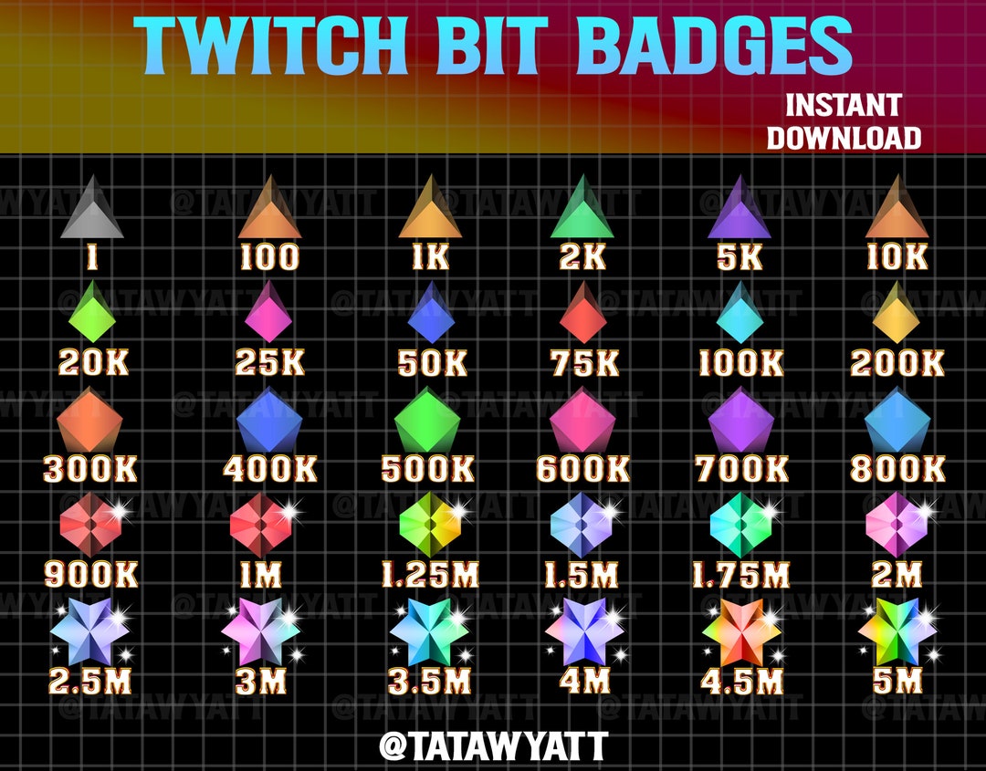 Twitch Bits Badges - Etsy