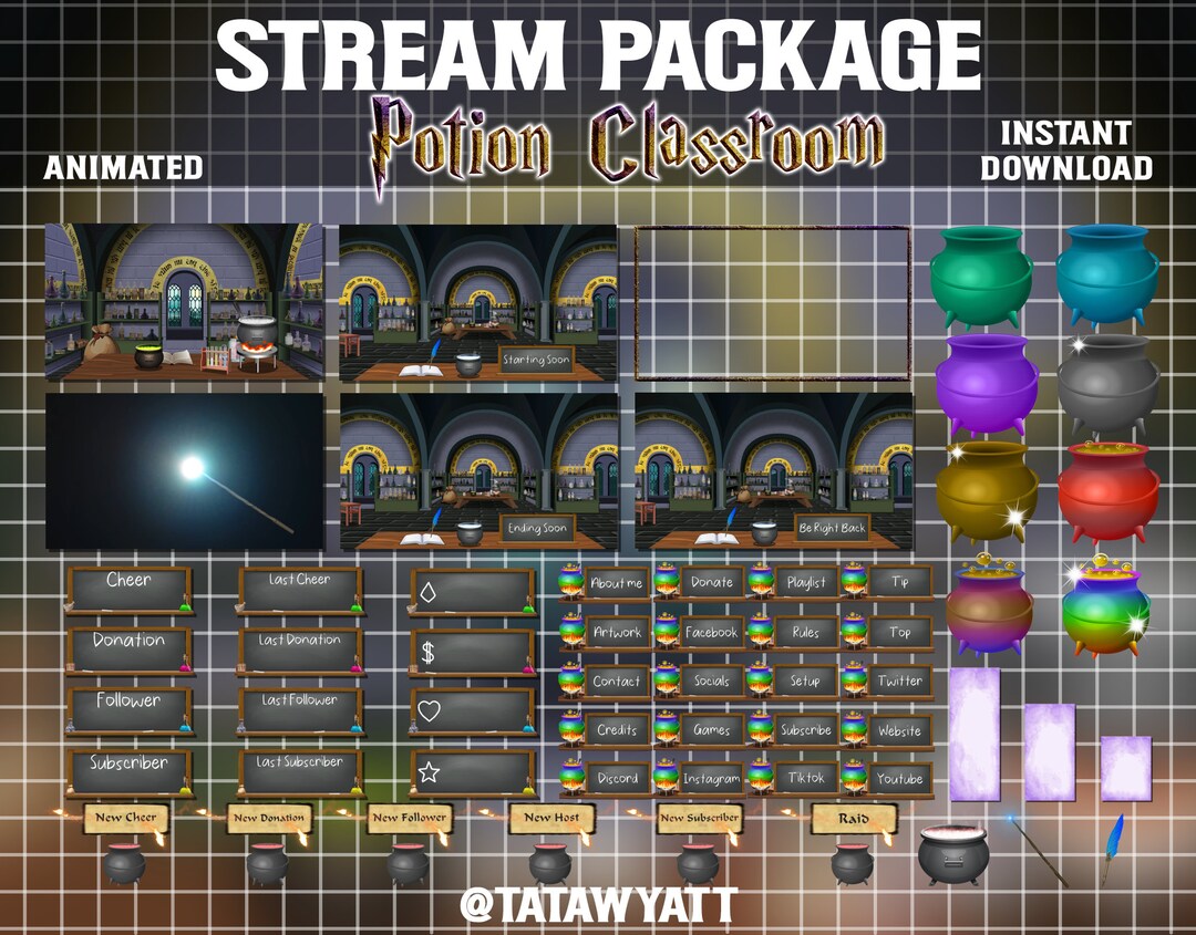 Potion Classroom Overlay Pack - Etsy