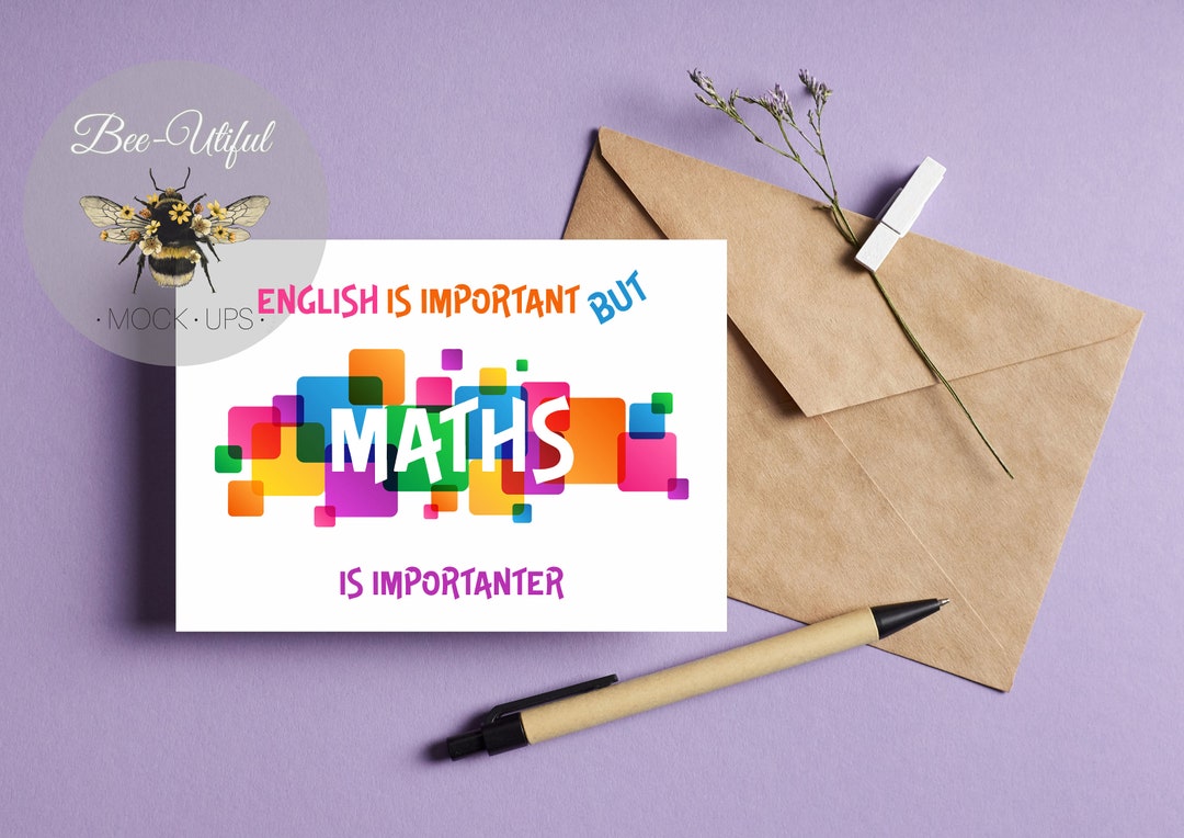 Personalised Maths Teacher Thank You Card, School Maths Teacher Card ...
