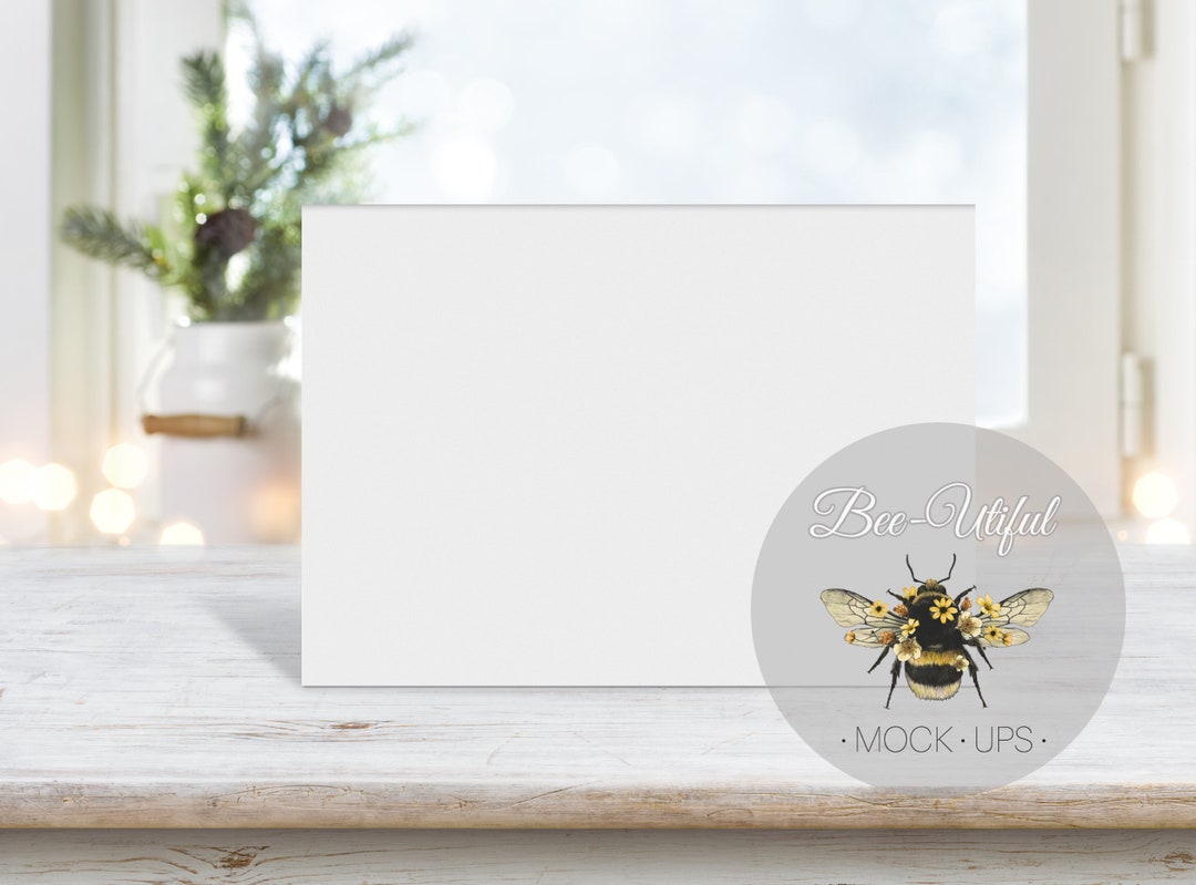 Landscape Greeting Card Mockup, Landscape A5, 5x7 Card, Mockup ...