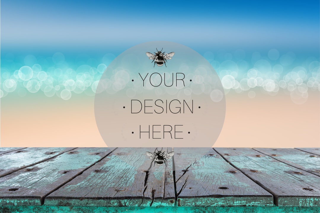 Tropical Beach Sea Background Mockup, Background Mockups, Bokeh Mockup ...