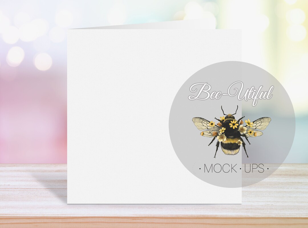 Greeting Card Mockup 5x5 Card Mockup Background Pink - Etsy