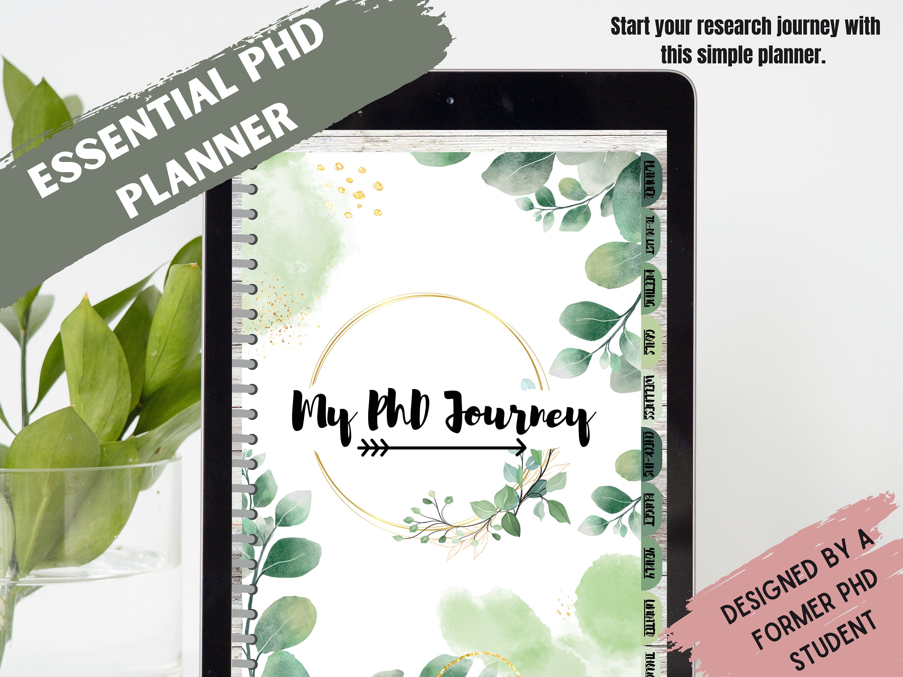 2023 Digital Phd Printable Planner | Goodnotes Planner | Hyperlinked ...