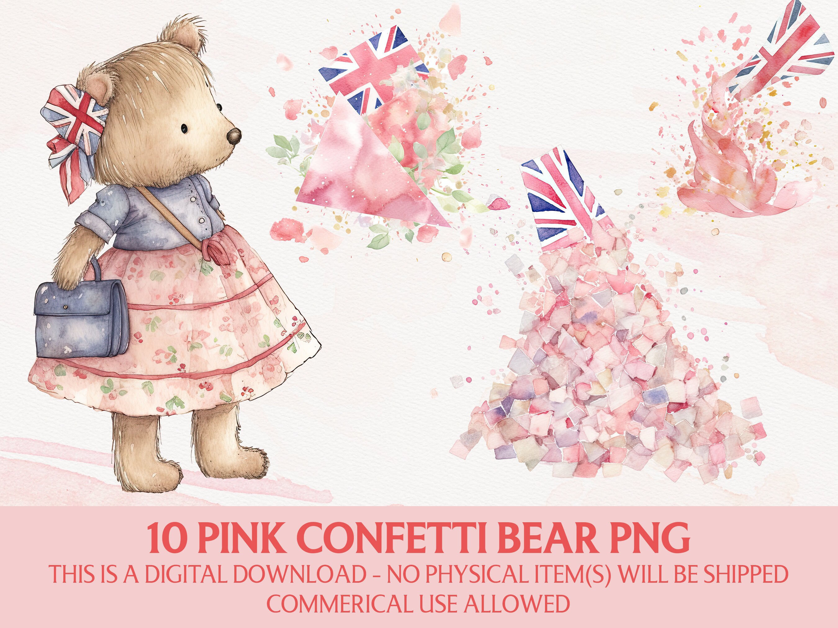 King Charles III Coronation Clipart, Pink Coronation Bear Png, Union ...
