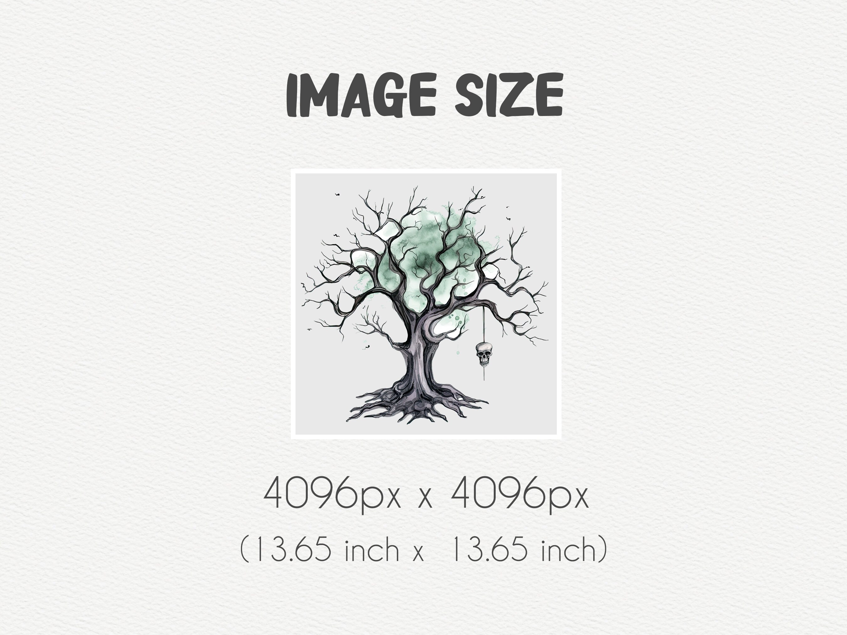 Watercolor Gothic Trees Clipart Bundle, Gothic PNG Digital Download ...