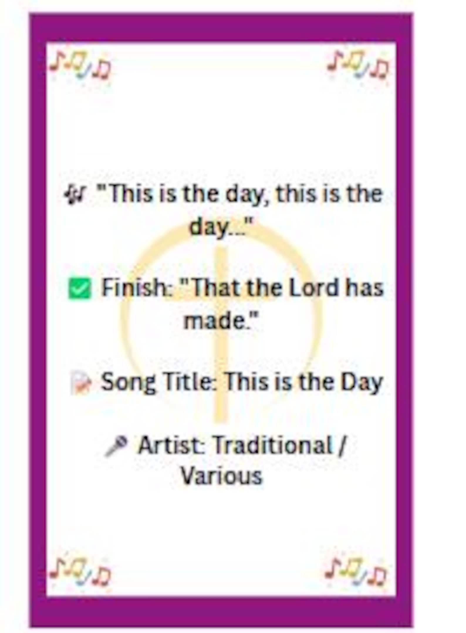 Gospel Music 'finish the Lyric' Game: Printable Christian Party ...