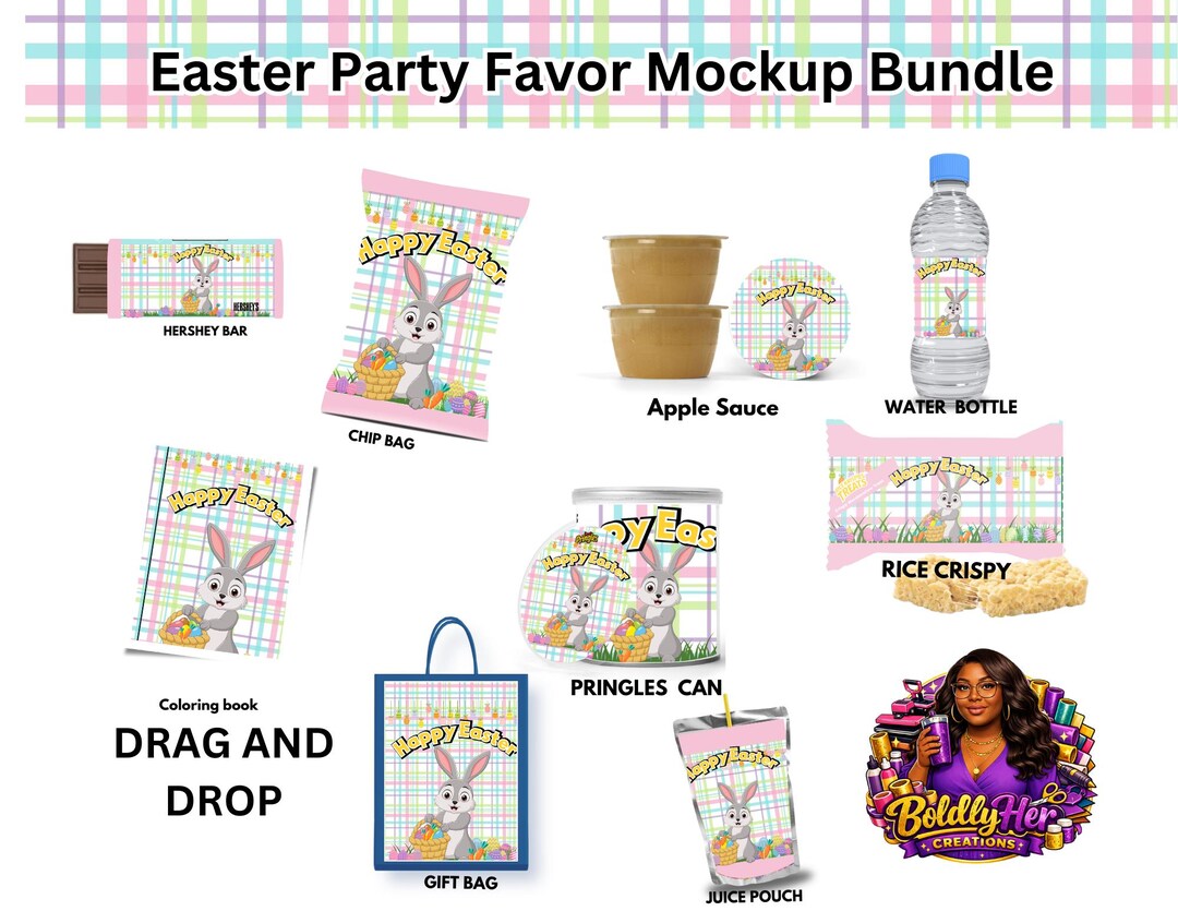 Easter Party Favor Printable Bundle: Candy Wrappers Chip Bags Pringles ...