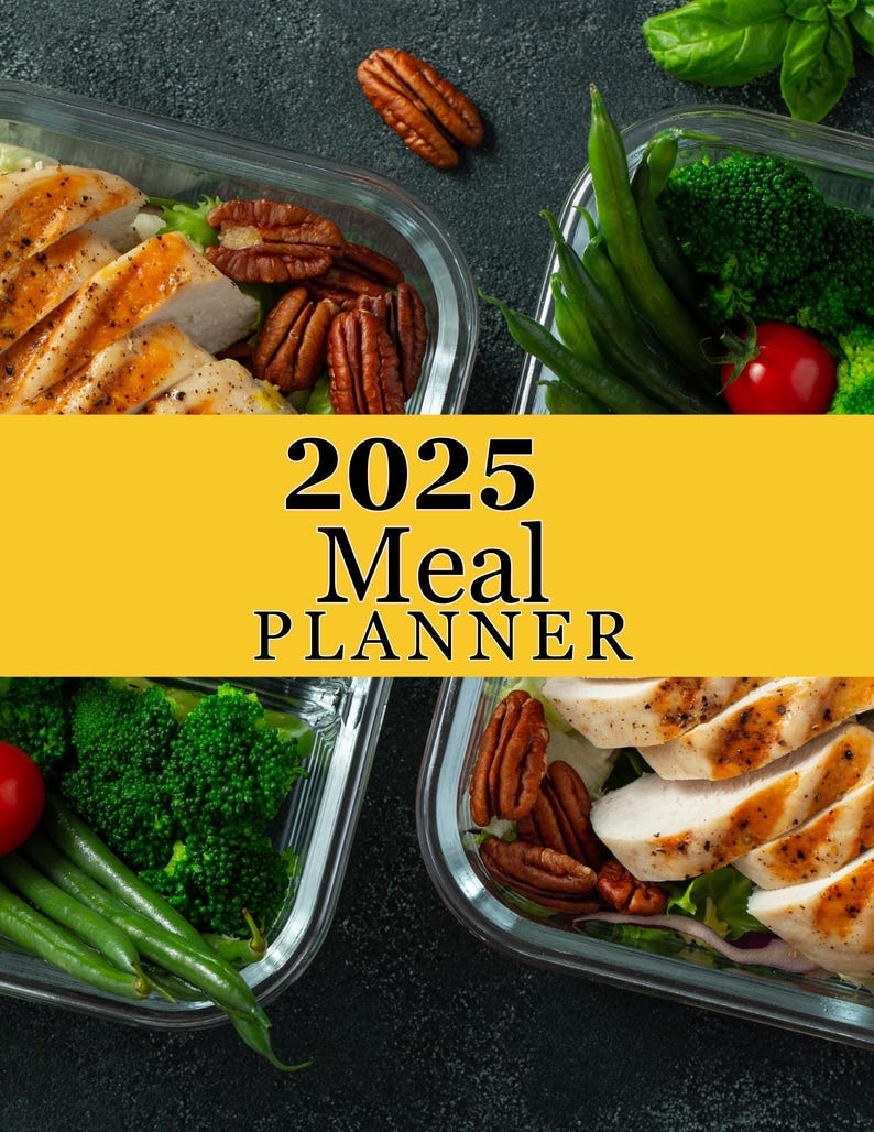 61-page 2025 Meal Planner Printable | Weekly Meal Prep Organizer | Food ...