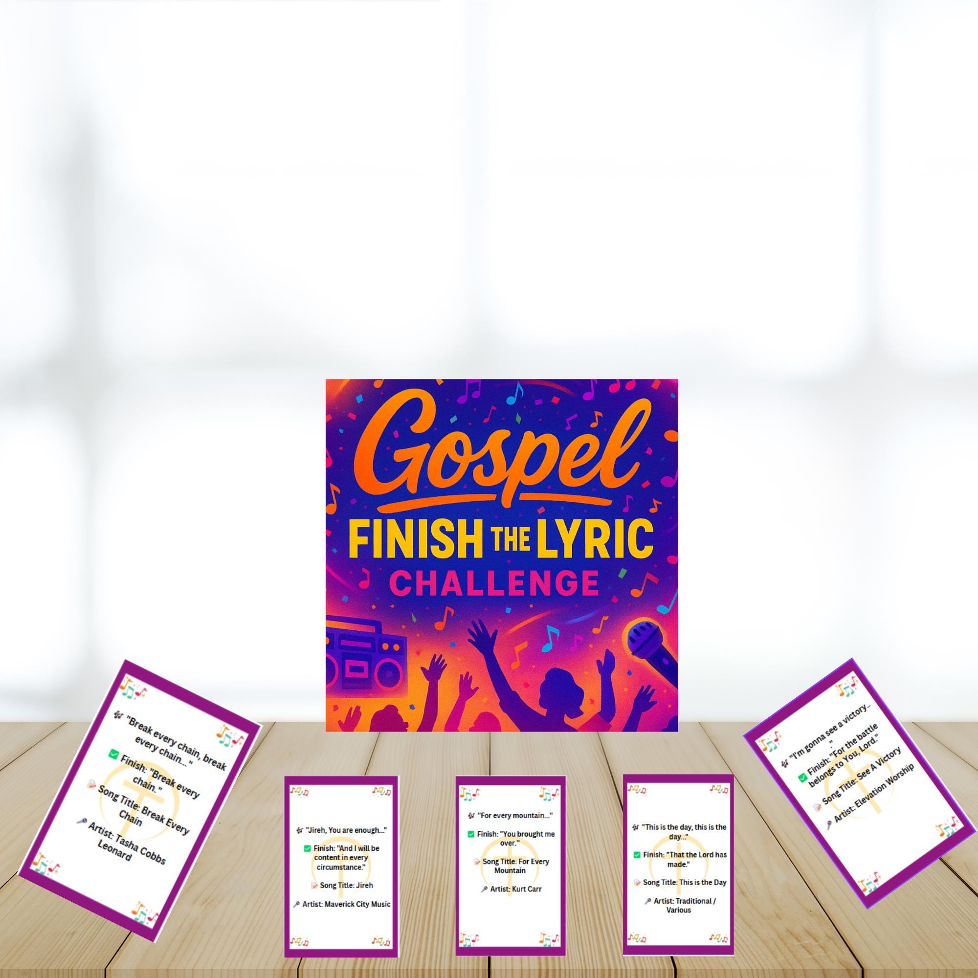 Gospel Music 'finish the Lyric' Game: Printable Christian Party ...
