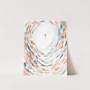 CHRISTIAN WALL ART Abstract Art Matthew 4 19 Fish for People Christian ...