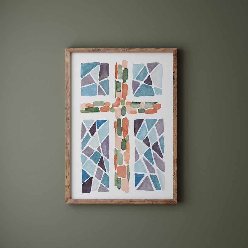 Broken Vessels CHRISTIAN WALL ART Cross Abstract Art Christian Art ...