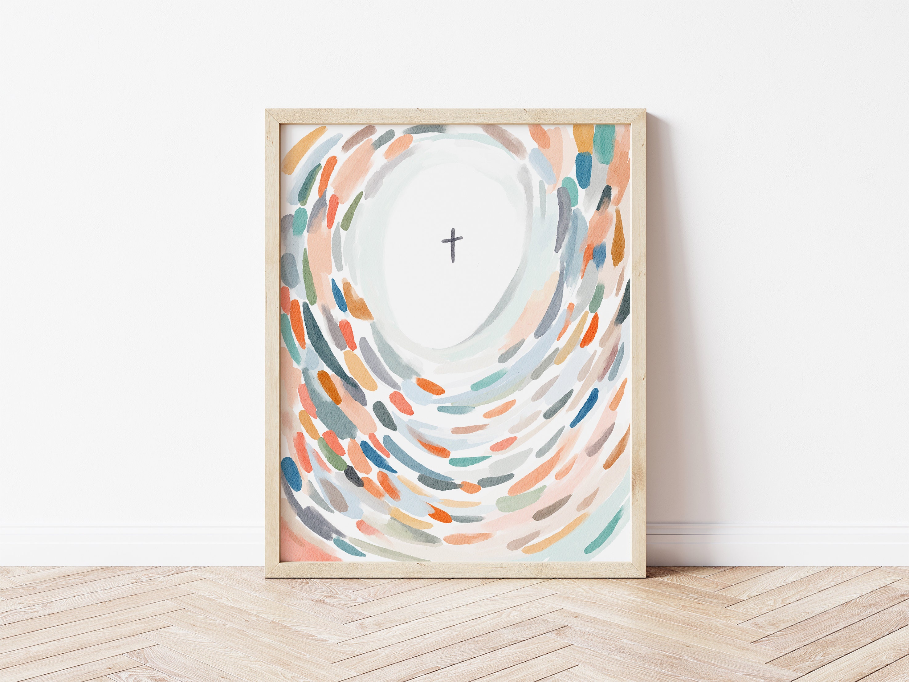 CHRISTIAN WALL ART Abstract Art Matthew 4 19 Fish for People Christian ...